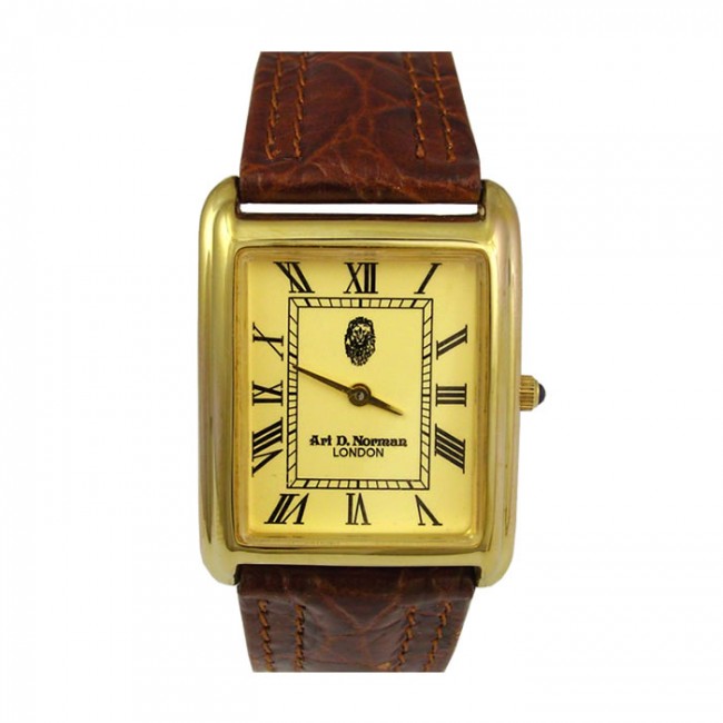 Sterling Silver Gold Plated Men's Watch