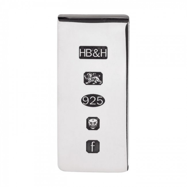 Sterling Silver Feature Hallmark Black Detailed Money Clip