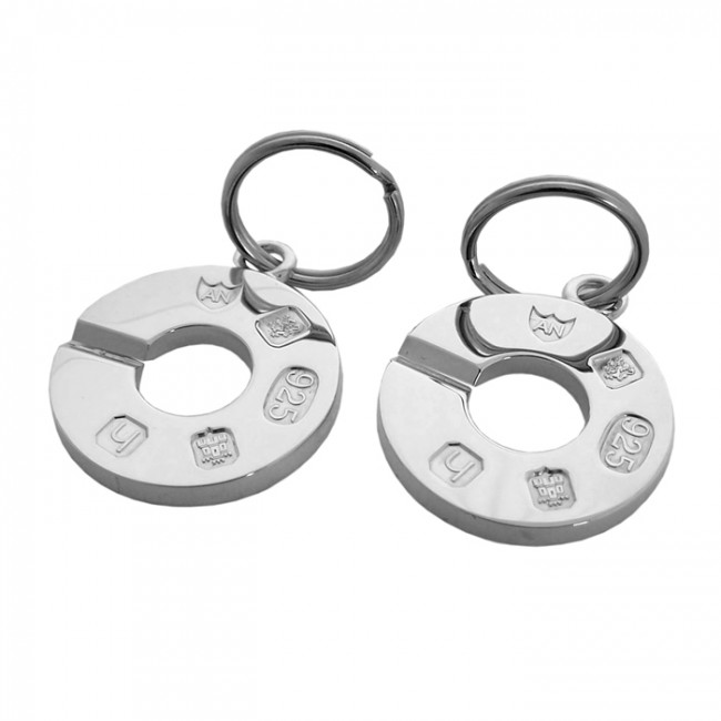 Sterling Silver Two Part Key Ring