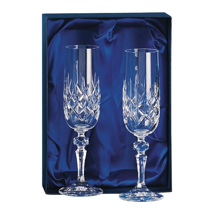 Crystal Champagne Glasses Set