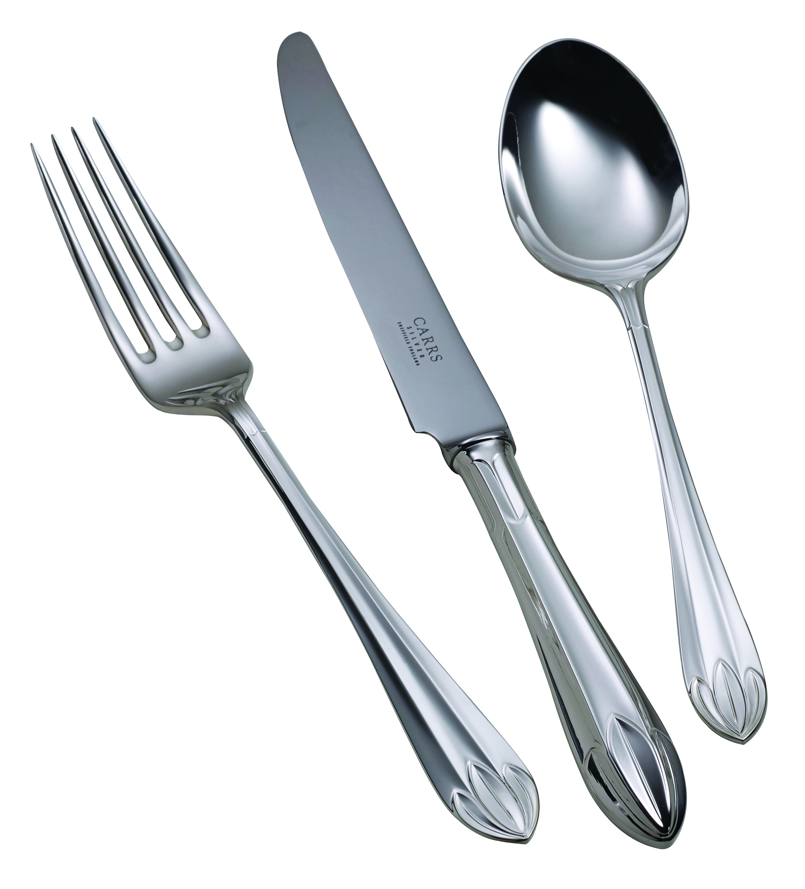 Children’s EPNS Plated Cutlery Set Lotus Handle